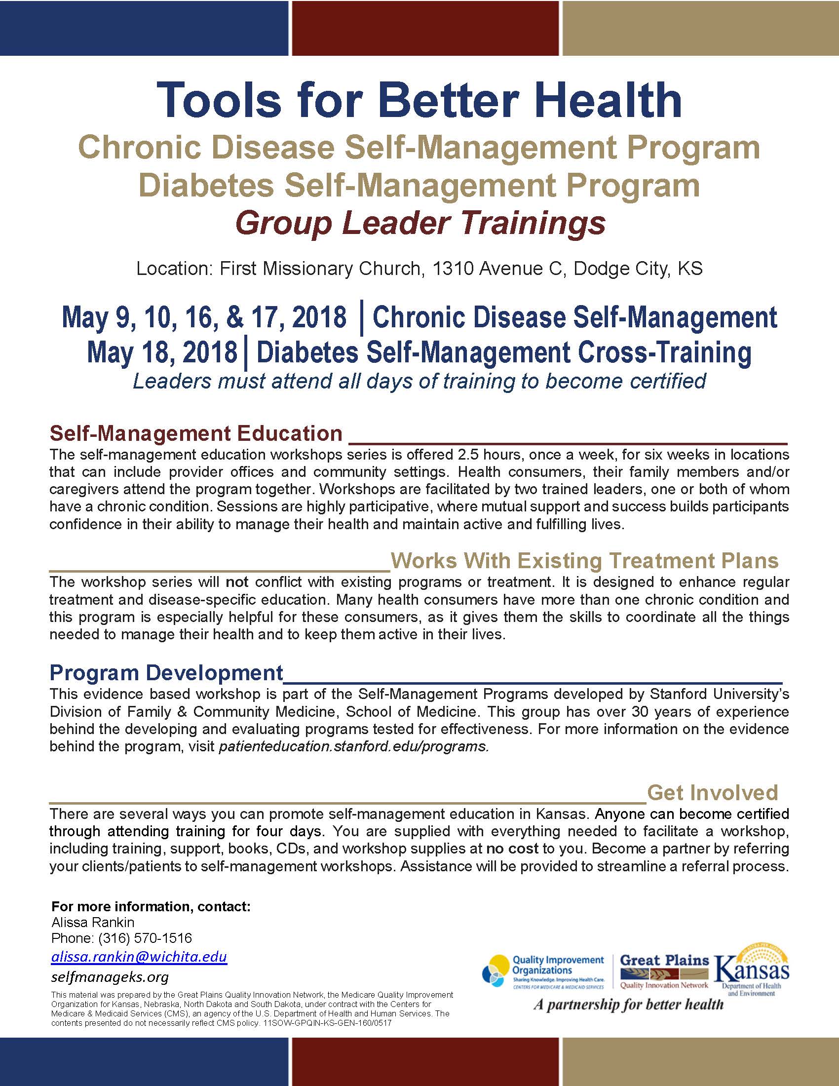 Chronic Disease Self-Management leader training available for you ...